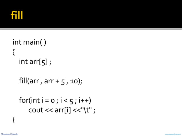 Stl Algorithm Basic Types Ppt