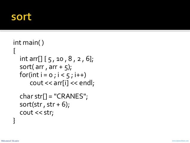 Stl algorithm-Basic types