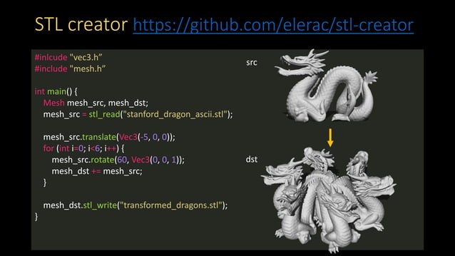 How to use STL creator