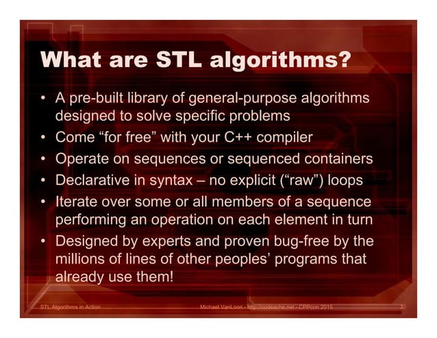 STL Algorithms In Action | PPT