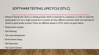 STLC (Software Testing Life Cycle) | PDF