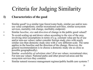 Transfer and generalization of monetary estimates | PPT