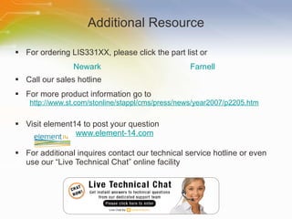 An Overview Study on MEMS digital output motion sensor: LIS331DLH | PPT