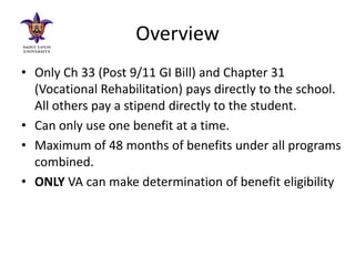 St Louis University-GI Bill Basic Training | PPT