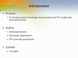Yaw-rate Gyroscopes | PPT