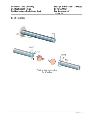 Angle of Twist lecture 10 | PDF