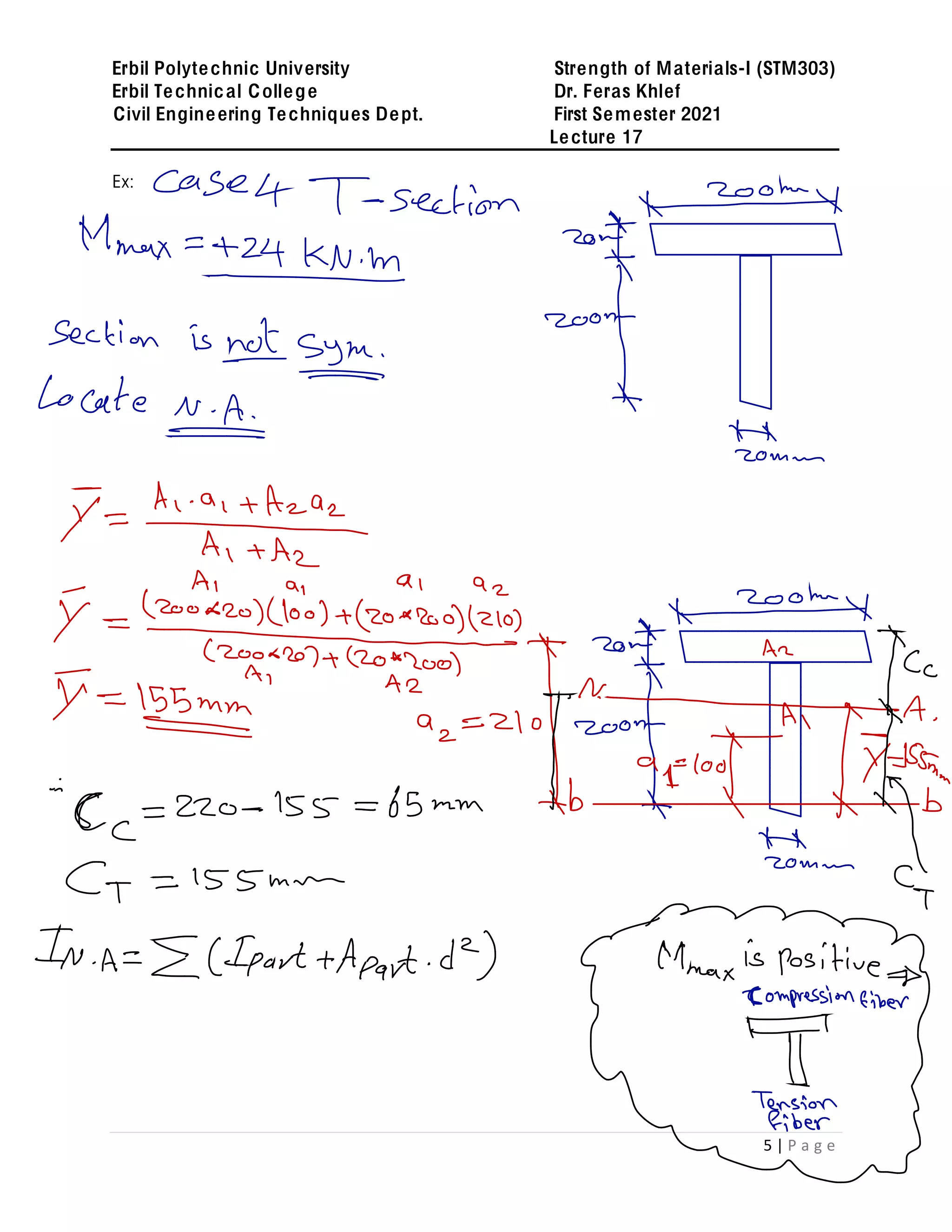 Bending stress in Beams annotated | PDF