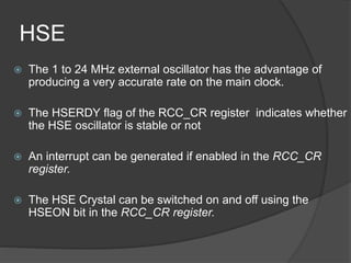 Stm32f303 rest and Clock contol | PPT