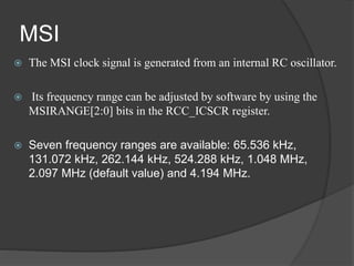 Stm32f303 rest and Clock contol | PPT
