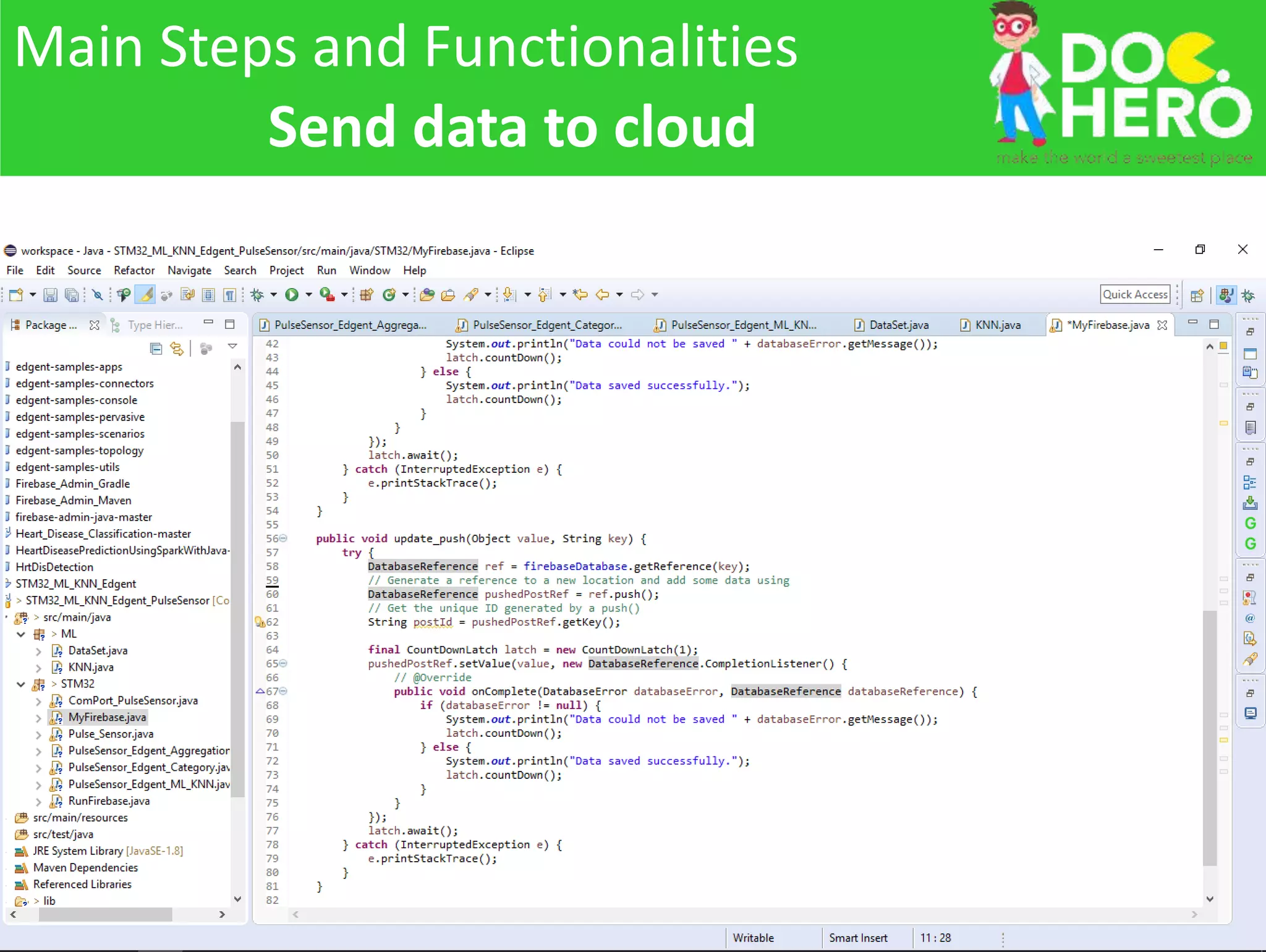 Machine Learning and Apache Edgent with STM32F401 to Firebase | PPTX