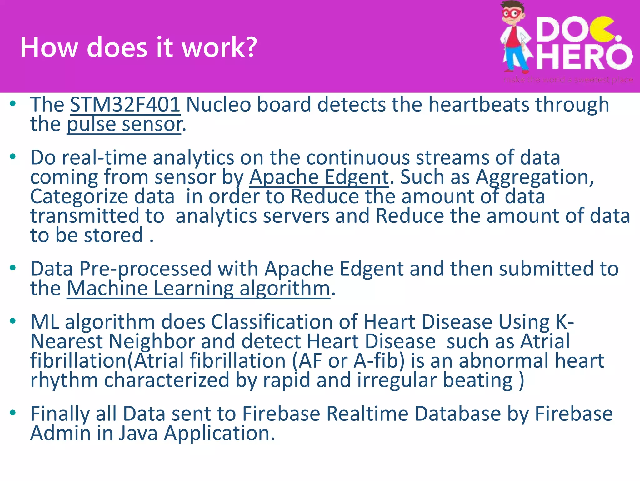 Machine Learning and Apache Edgent with STM32F401 to Firebase | PPTX