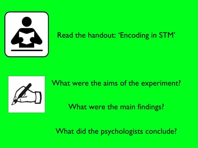 STM and LTM: Capacity and Encoding | PPT