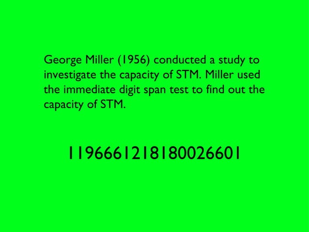 STM and LTM: Capacity and Encoding | PPT