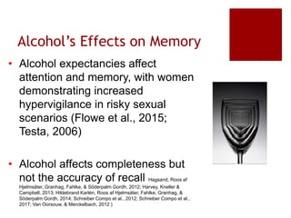 Alcohol and Remembering Rape, St Mary's SARC Annual Conference Dr Flowe ...