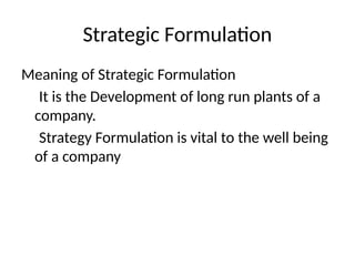 ST MGTUnit 3.pptxStrategic formulation and evaluation | PPTX