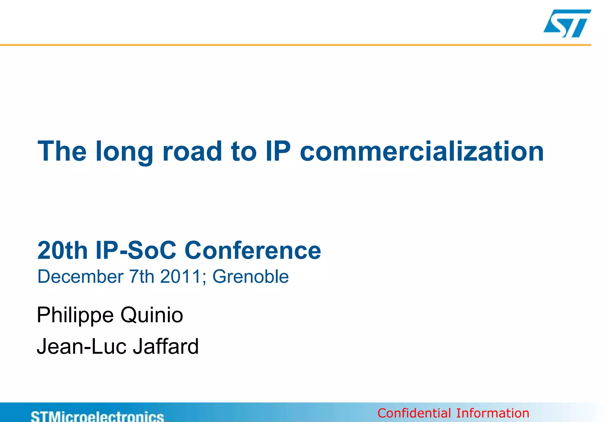 The long road to IP commercialization | PPTX