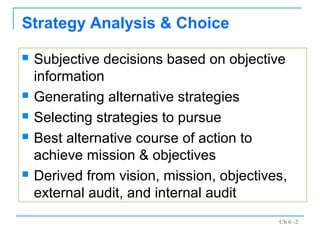 Strategies of strategic management | PPT