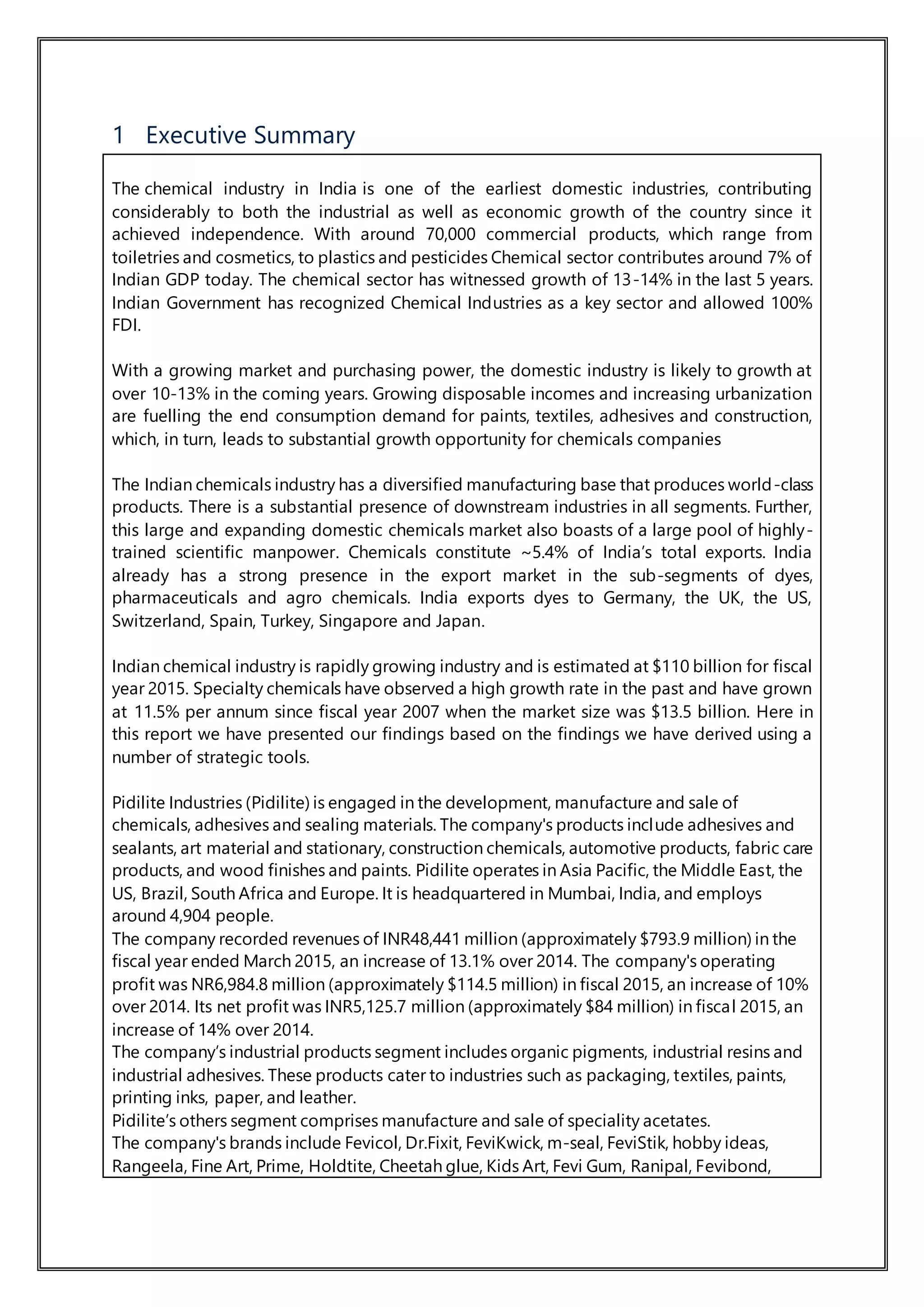 Stm pidilite group2_section_b | DOCX | Manufacturing Industry | Industries