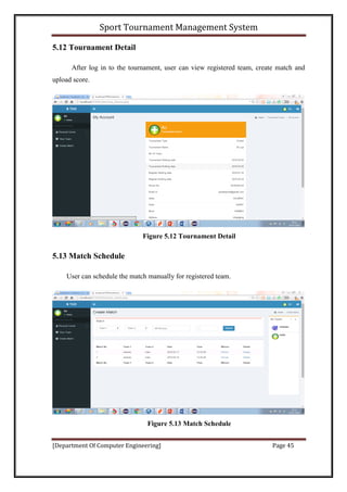 SPORT TOURNAMENT MANAGMENT SYSTEM (STMS) | PDF