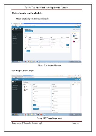 SPORT TOURNAMENT MANAGMENT SYSTEM (STMS) | PDF