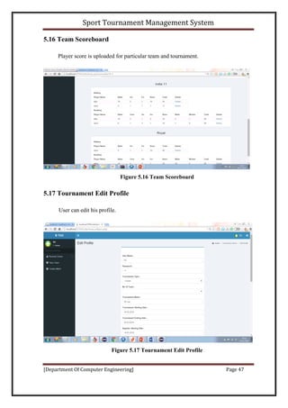 SPORT TOURNAMENT MANAGMENT SYSTEM (STMS) | PDF