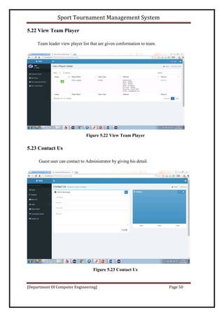 SPORT TOURNAMENT MANAGMENT SYSTEM (STMS) | PDF