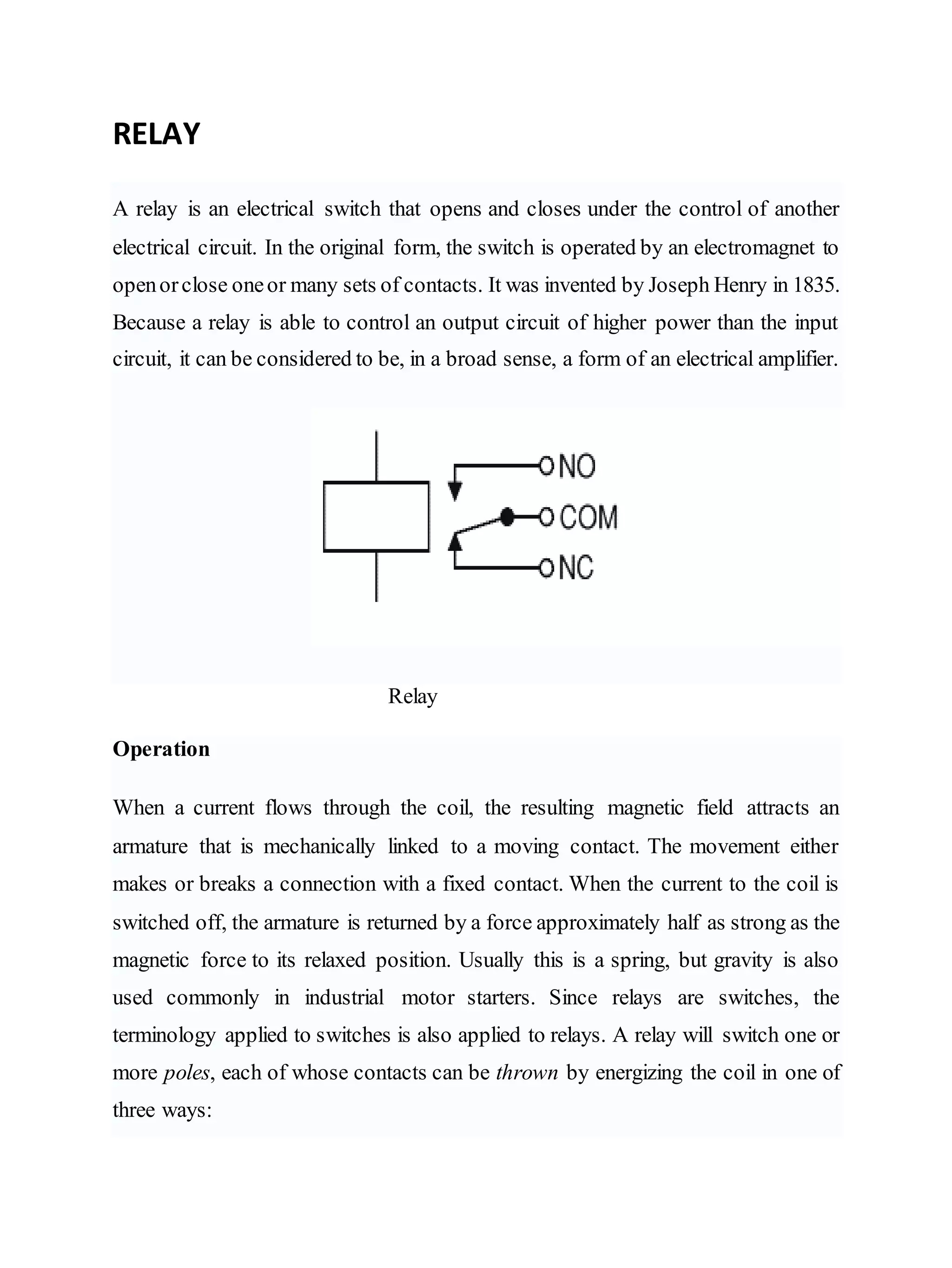 Simple Automatic Water Level Controller | DOCX