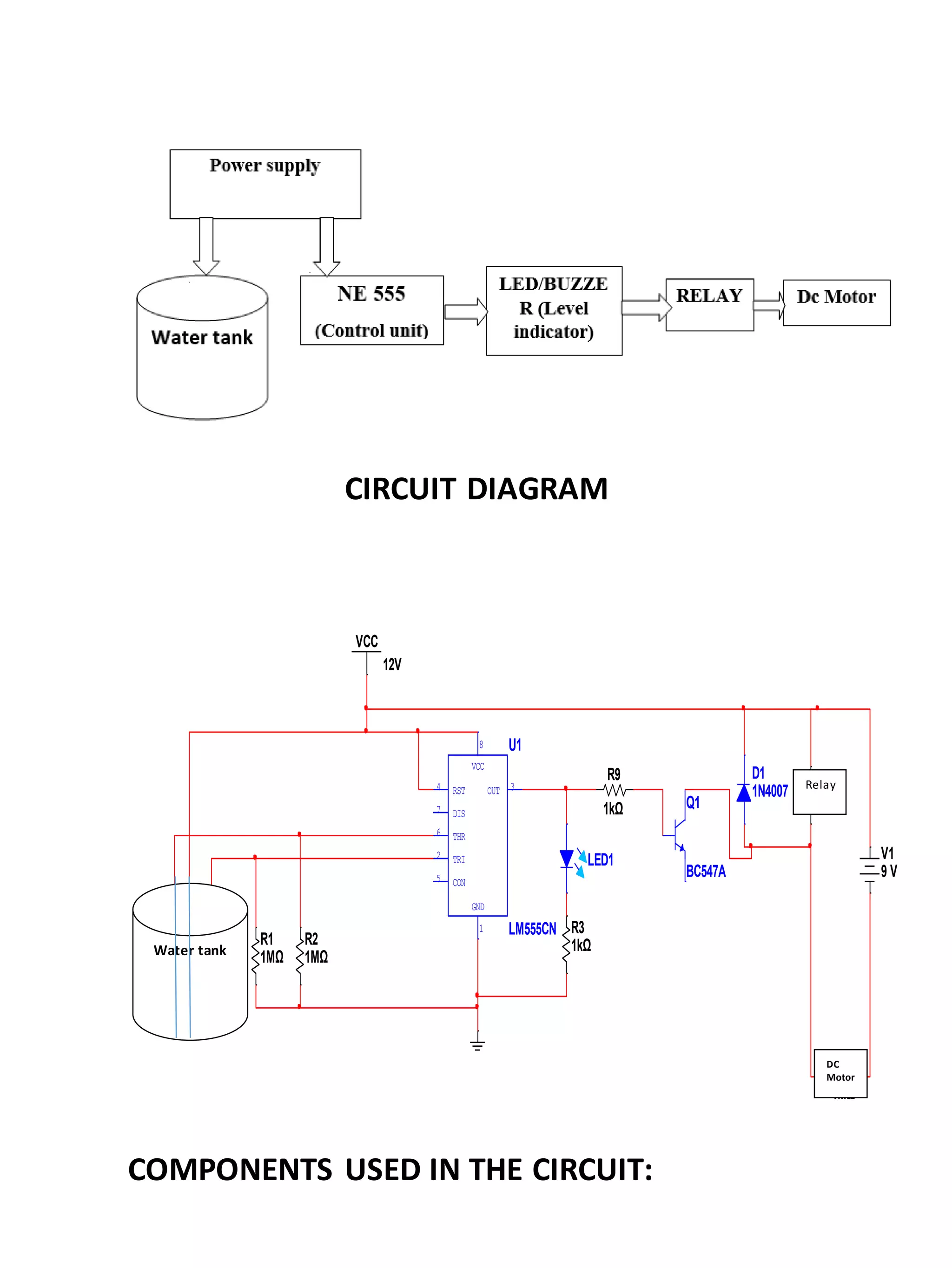 Simple Automatic Water Level Controller | DOCX