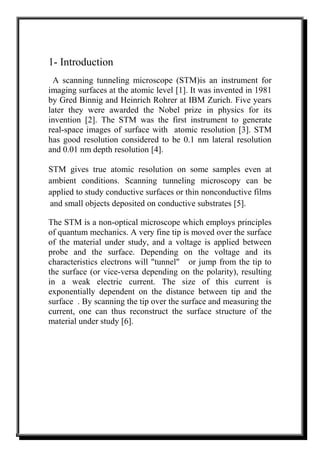 Scanning tunneling microscope (STM) | DOCX