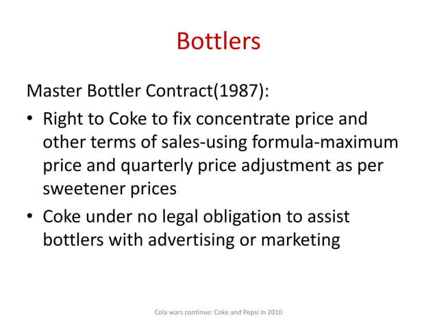 Cola Wars Continue: Coke and Pepsi in 2010 | PPTX | Food & Drink