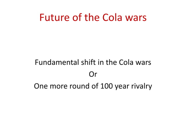 Cola Wars Continue: Coke and Pepsi in 2010 | PPTX | Food & Drink