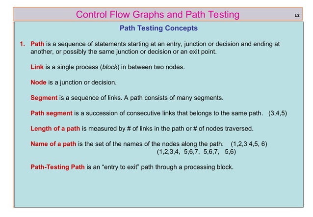 Flow Graphs And Path Testingpath Predicates And Achievable Paths Ppt