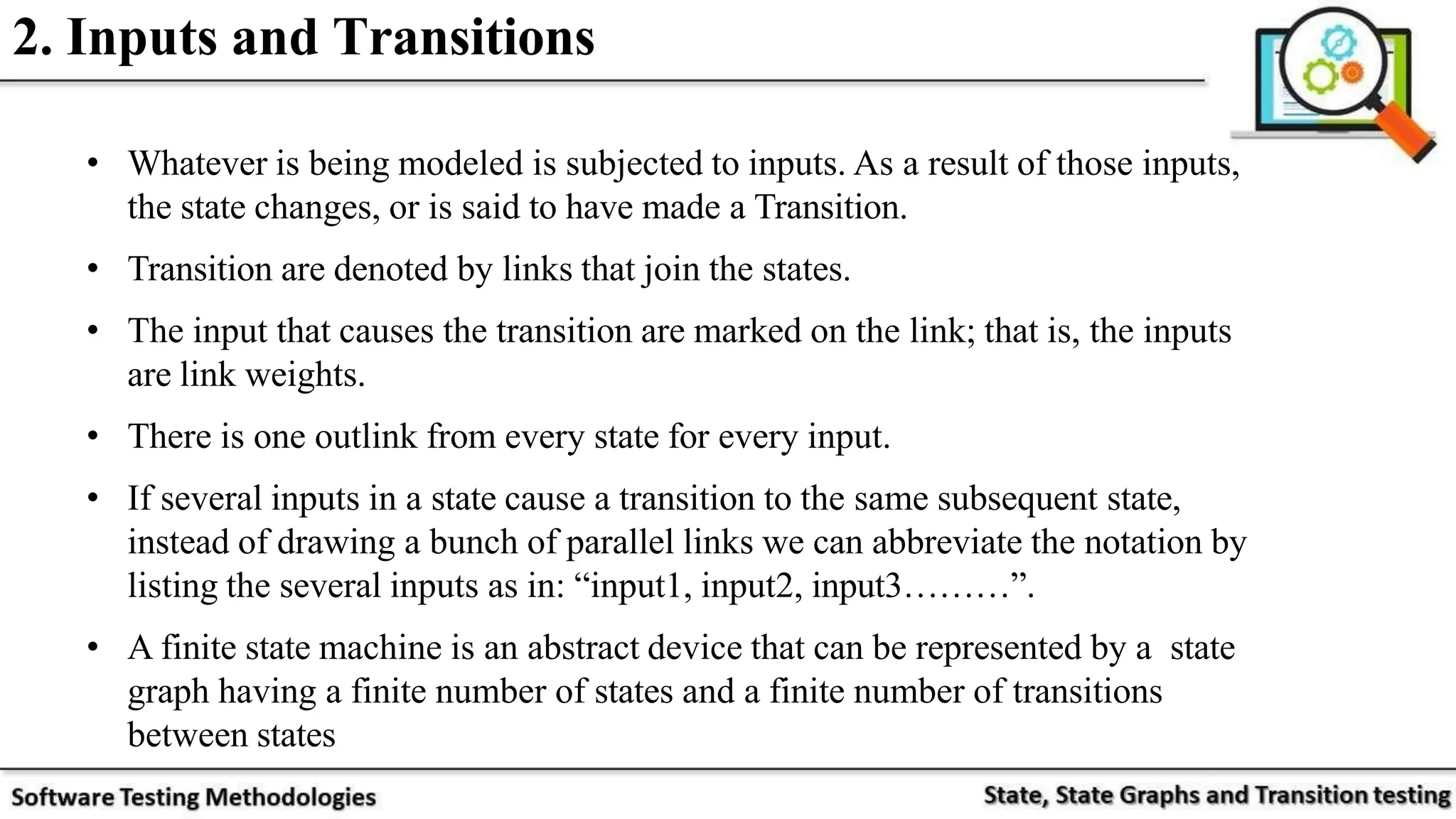 State, State Graphs and Transition testing: state graphs, good & bad ...