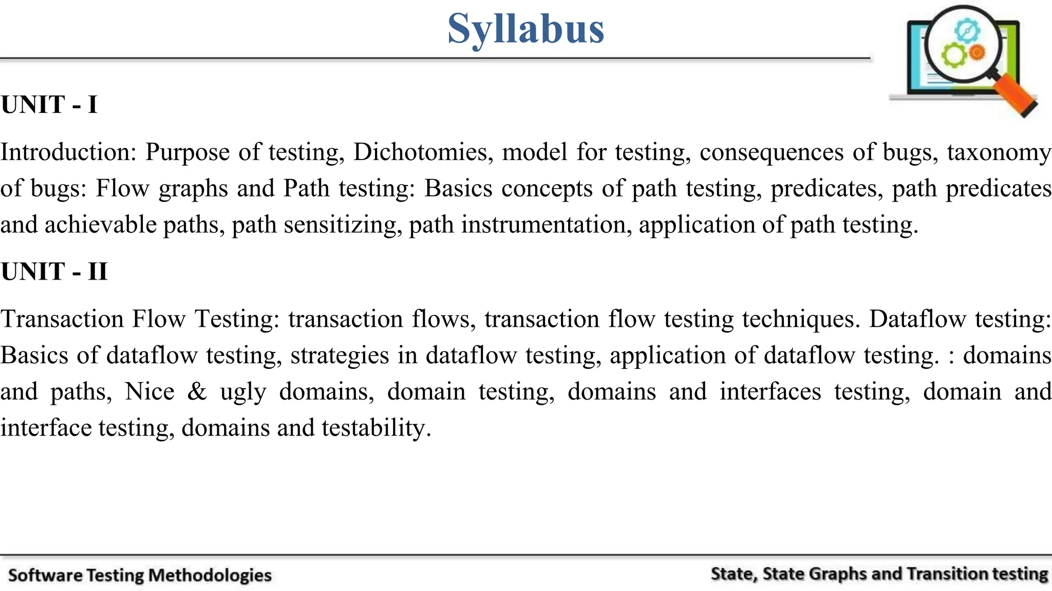 State, State Graphs and Transition testing: state graphs, good & bad ...