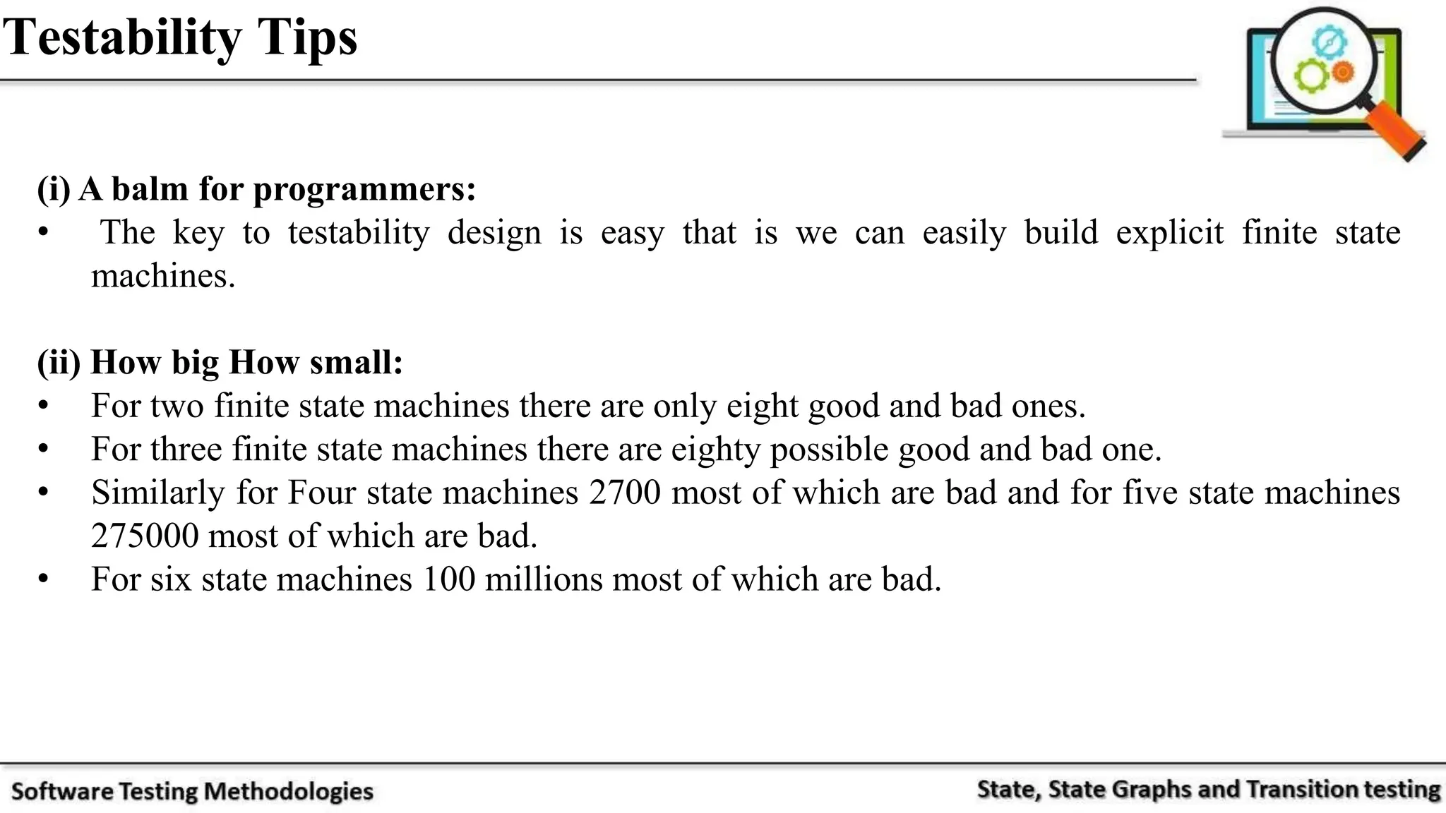 State, State Graphs and Transition testing: state graphs, good & bad ...