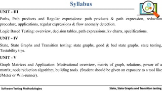State, State Graphs and Transition testing: state graphs, good & bad ...