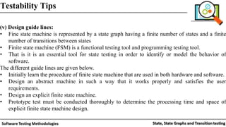 State, State Graphs and Transition testing: state graphs, good & bad ...