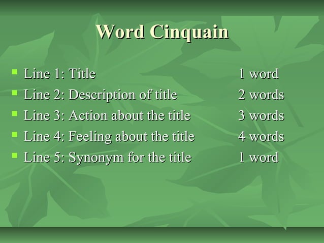 Traditional Forms of Poetry | PPT