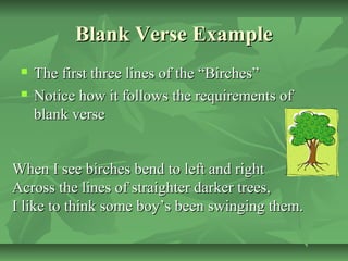 Examples Of Blank Verse