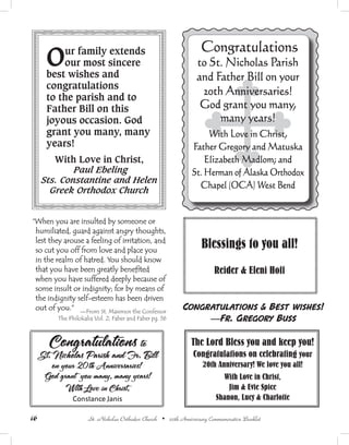 Church Souvenir Booklet Ad Letter