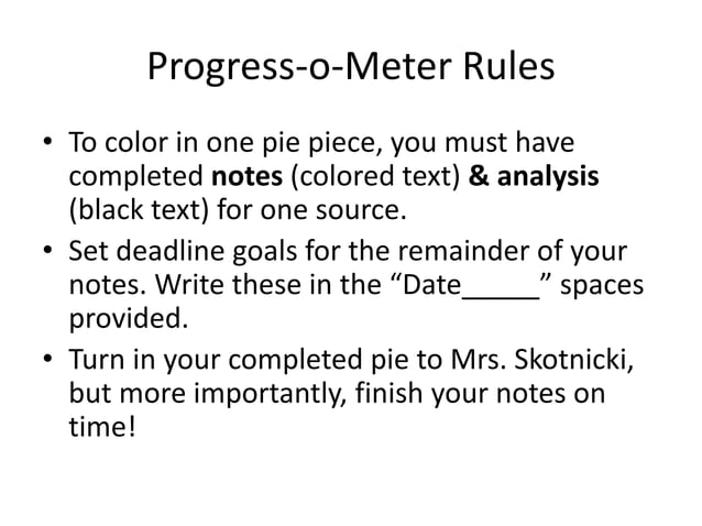 Progress-o-meter | PPT