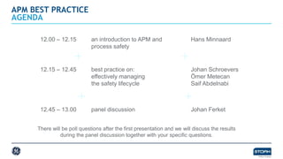 Webinar | APM Best Practices - Effectively managing the safety ...