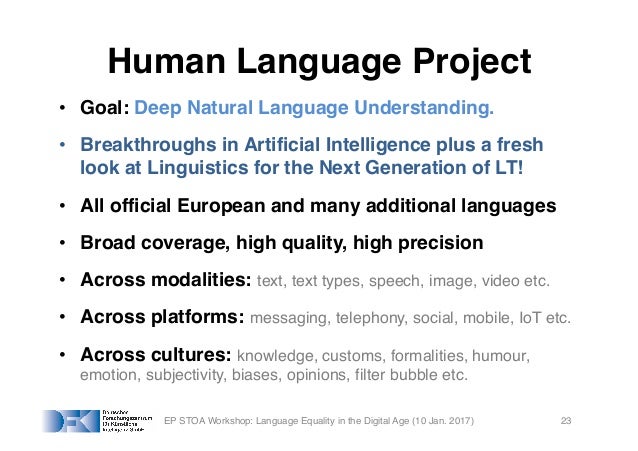 Human Language Technologies in a Multilingual Europe