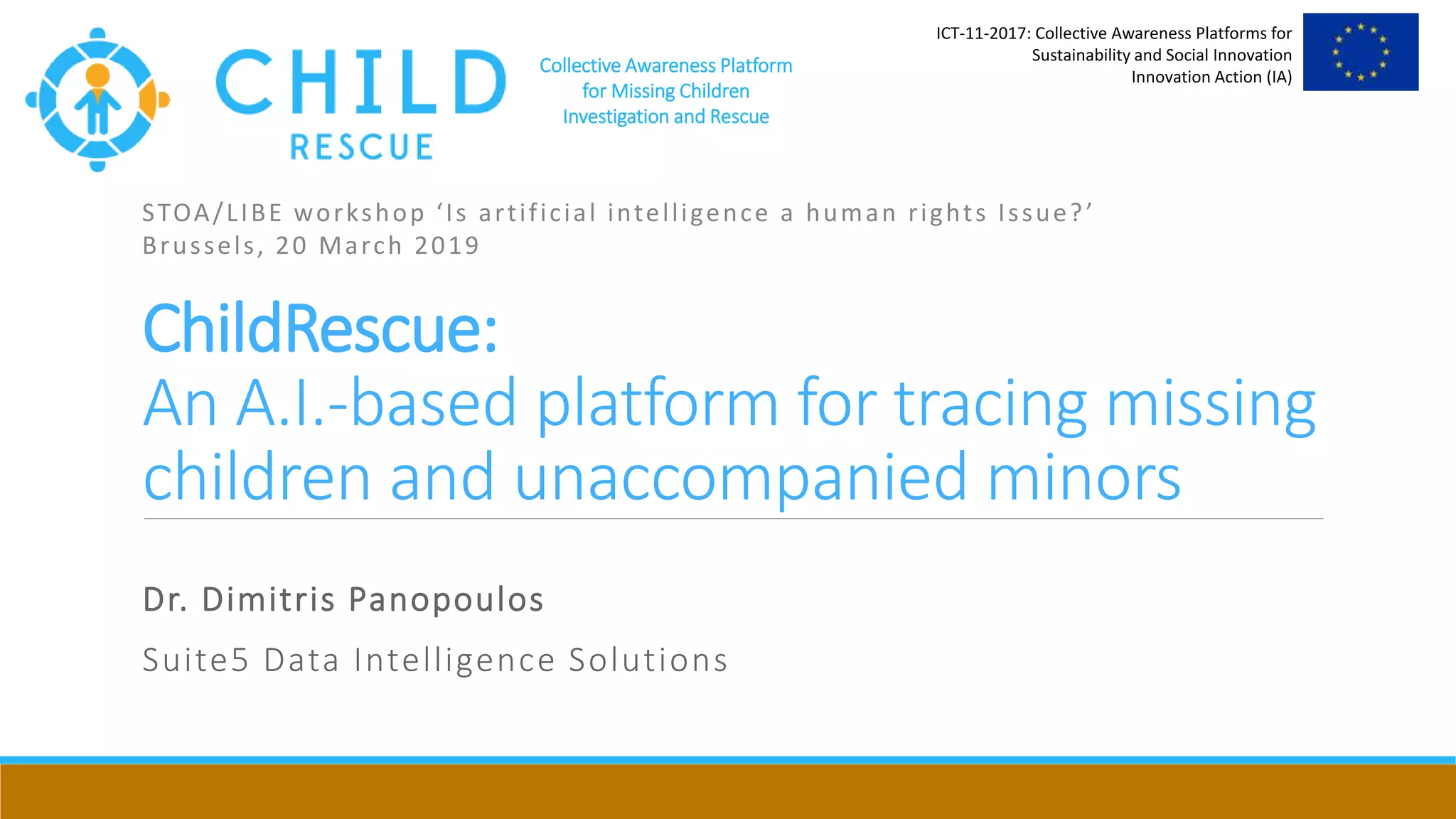 ChildRescue: An A.I.-based platform for tracing missing children and ...