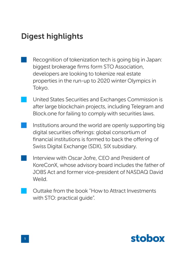 Stobox digest, October 2019 | PDF