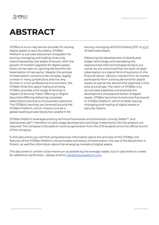 STOBOX INC. | PROSPECTUS | PDF