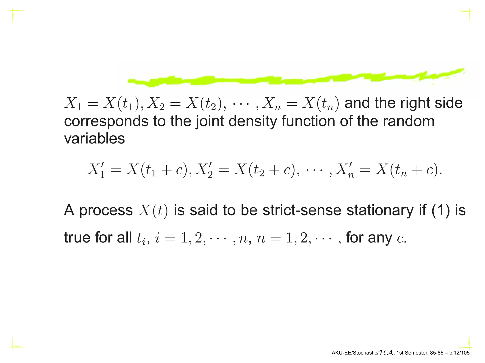Stochastic Processes - part 1 | PDF