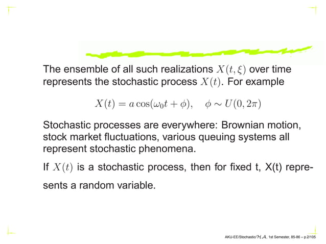 Stochastic Processes - part 1 | PDF