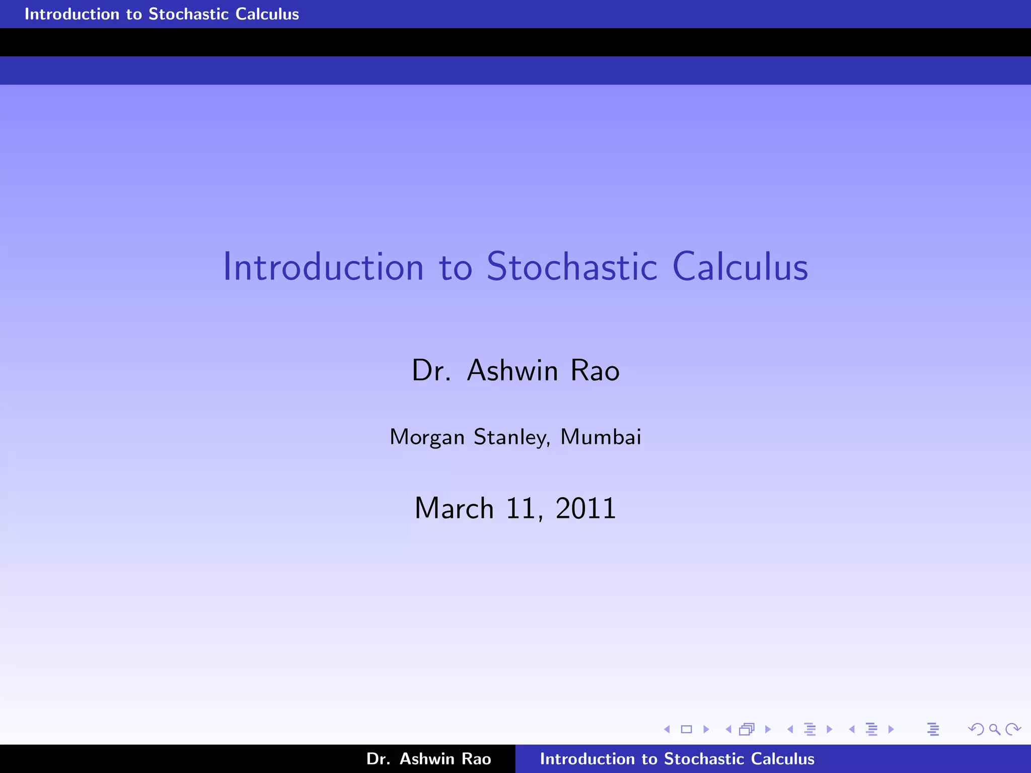 Introduction to Stochastic calculus | PDF Introduction to Stochastic calculus | PDF
