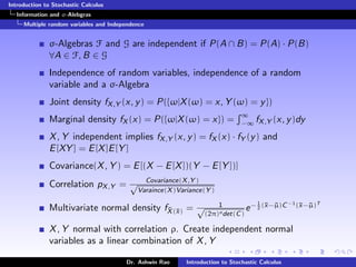 Introduction to Stochastic calculus | PDF